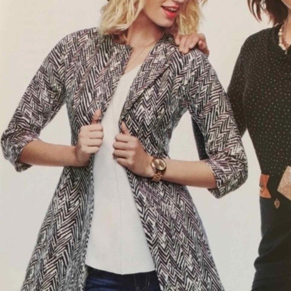 CAbi | Jackets & Coats | Cabi Zig Zag Knit Pointe Jacket S | Poshmark